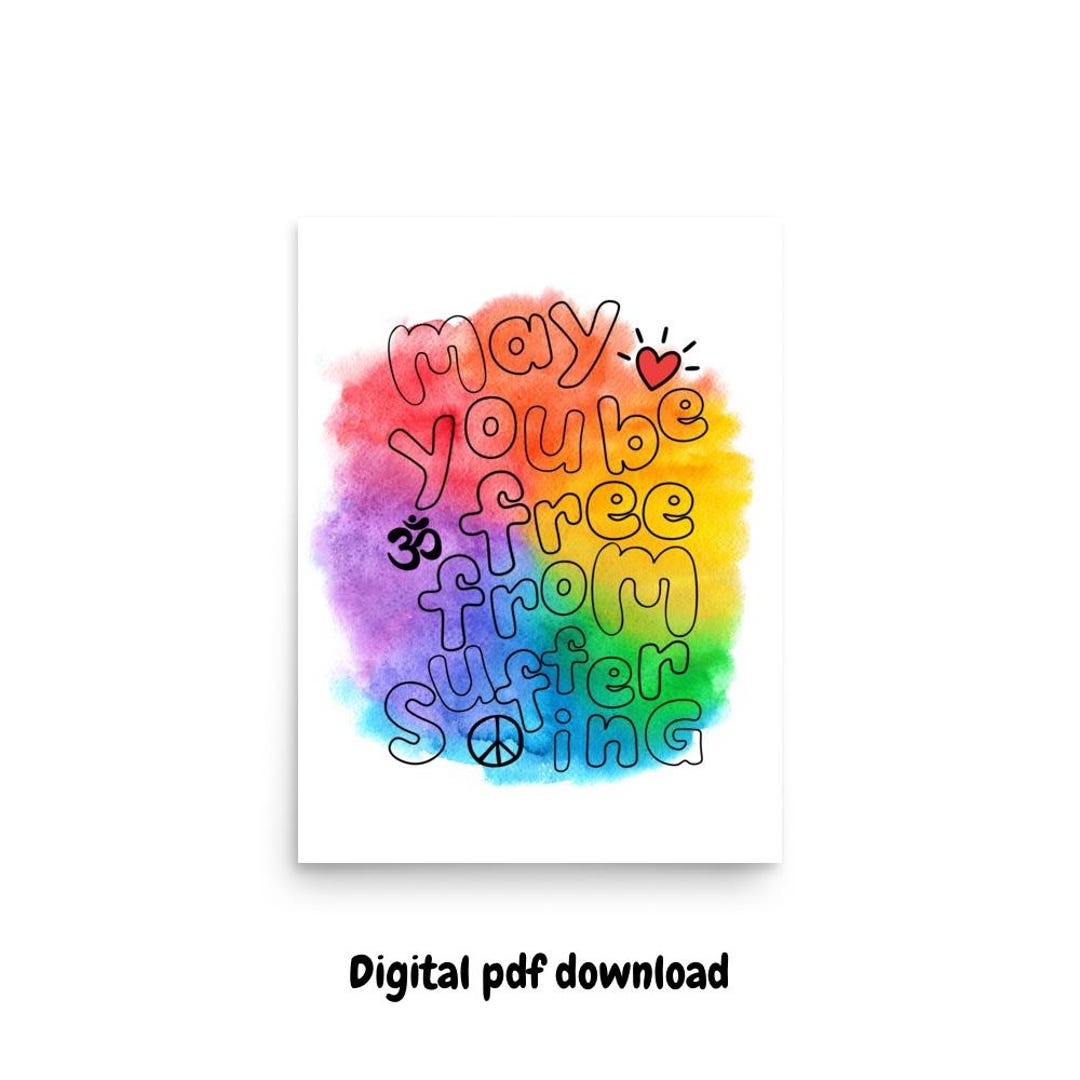 Digital Download Free From Suffering Poster A4 - Etsy