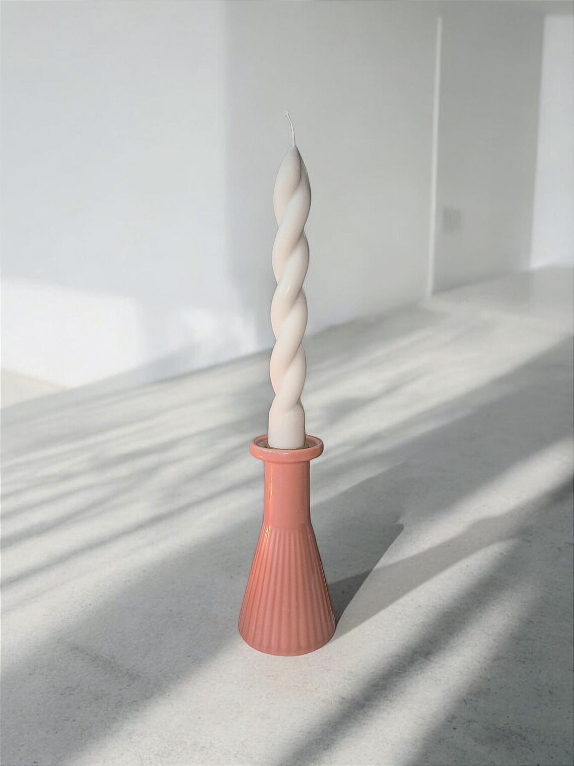 Spiral Taper Candle, Candlesticks, Twisted Candle, Soy Beeswax Candle ...