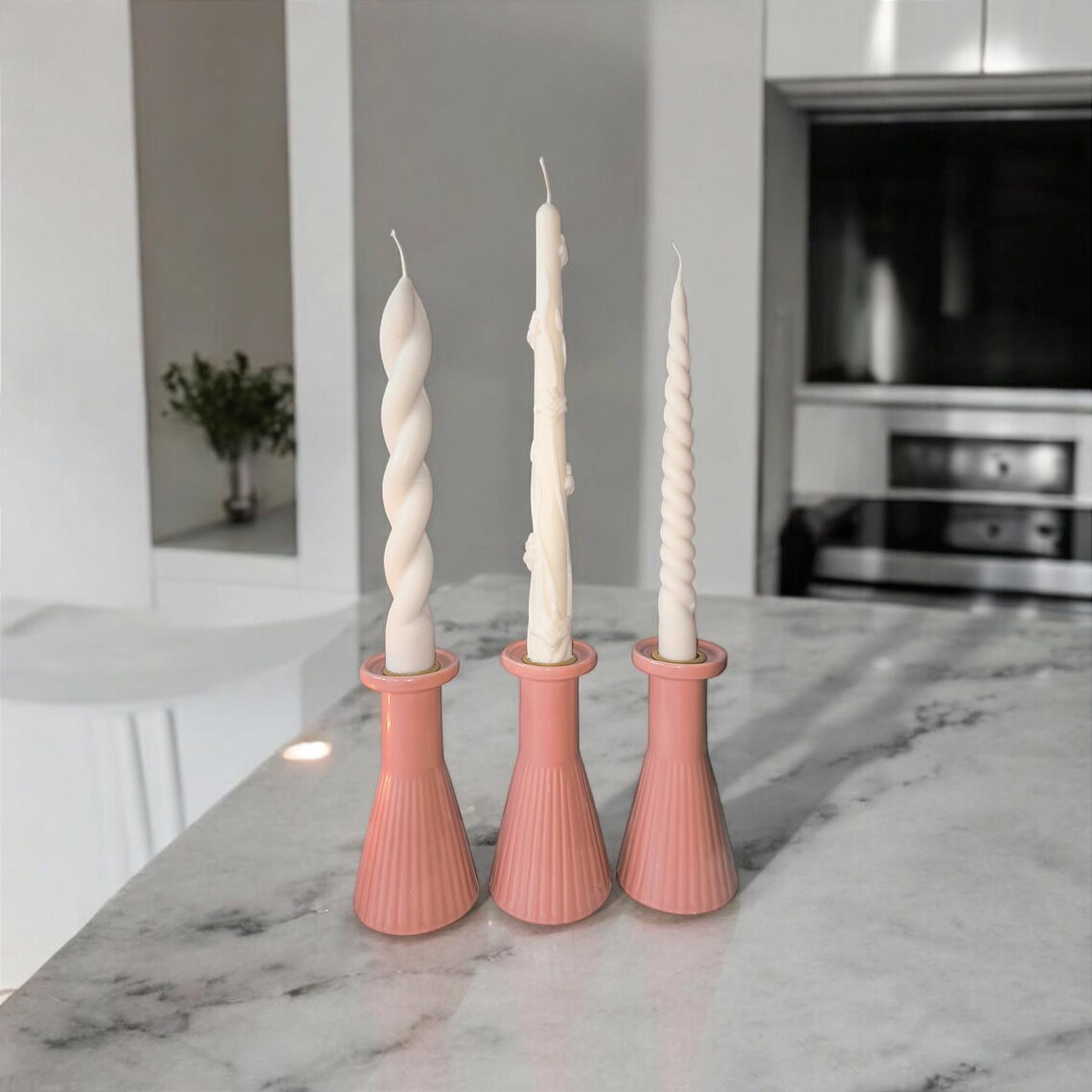 Spiral Taper Candle, Candlesticks, Twisted Candle, Soy Beeswax Candle ...