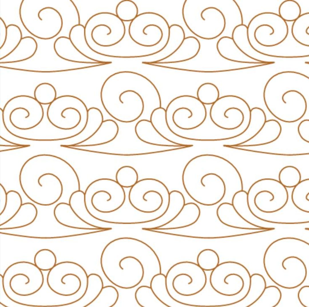 Swirl With Feathers Edge to Edge Digital Design for Computerized ...