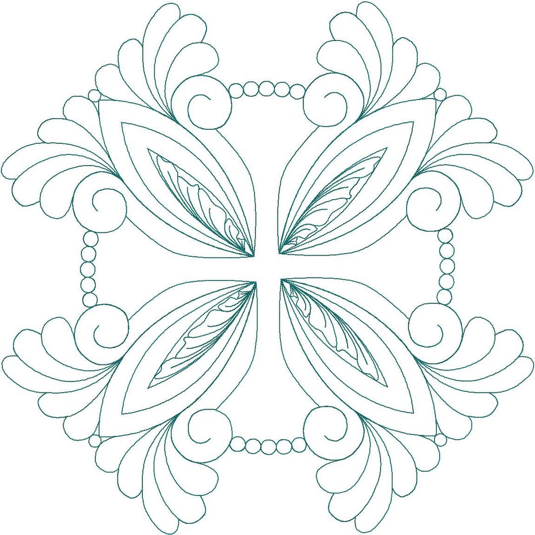 Elegance Block Digital Design for Computerized Longarm Quilting and ...