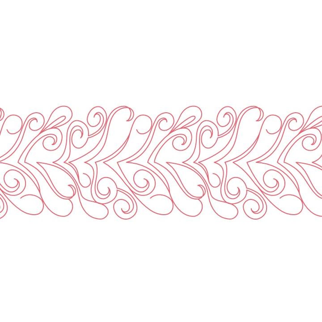 Loosey Goosey Feather Border E2E Digital Design for Computerized Longarm Quilting and Laser ...