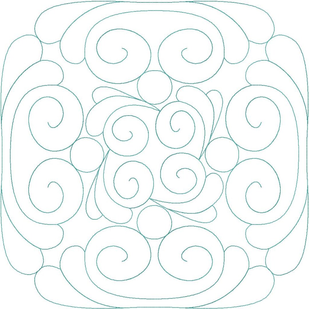 Tucked and Curled Block 1 Digital Design for Computerized Longarm ...