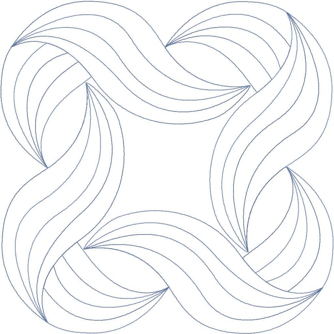 Twisted Rope Block Digital Design for Computerized Longarm Quilting and ...