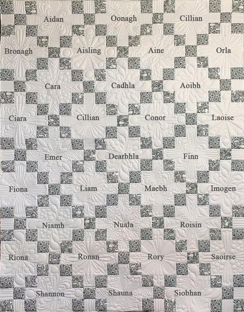 Fiona Irish Chain Quilt Block Digital Design for Computerized Longarm ...