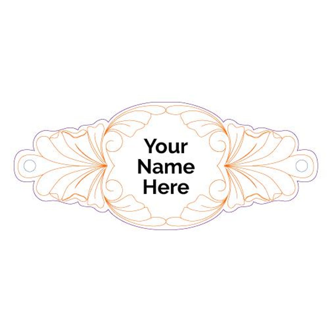 Small Name Plate Artwork for Laser Engraving or Printing, Gift Tag ...