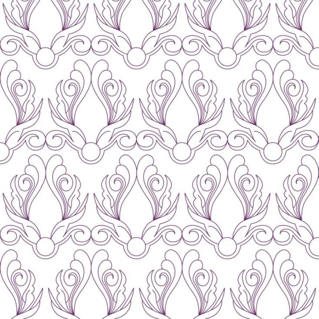 Damask Straight E2E Digital Design for Computerized Longarm Quilting ...