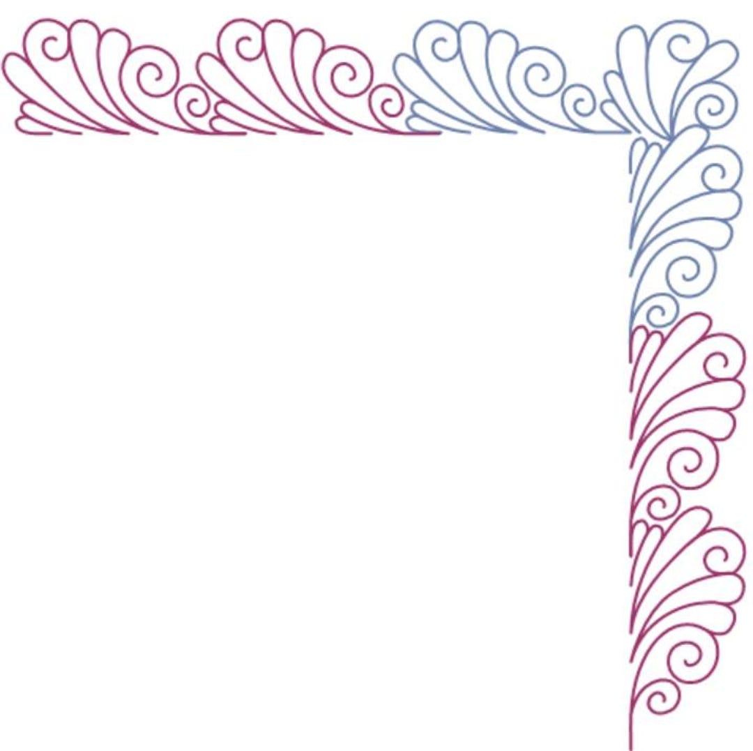 Variety Feather Corner Digital Design for Computerized Longarm Quilting ...