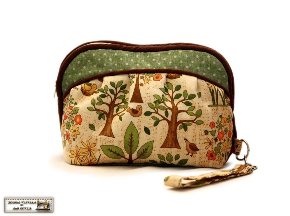 Zippered Clutch Sewing Pattern, Makeup Bag Pattern, Cosmetics Bag ...
