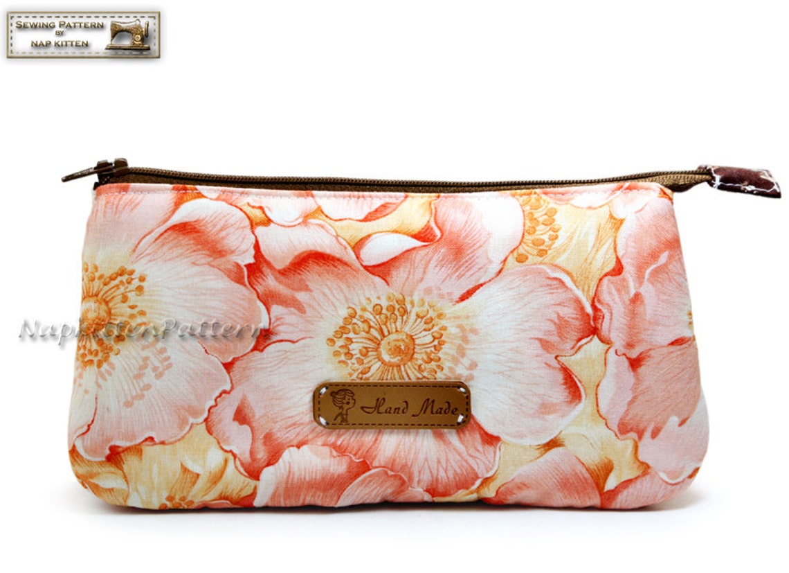 Zippered Clutch/purse Sewing Pattern With Three Pockets, Makeup Bag ...
