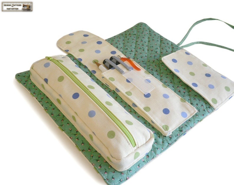 Roll up Bag Sewing Pattern, Makeup Bag Pattern, Cosmetic Bag Pattern ...