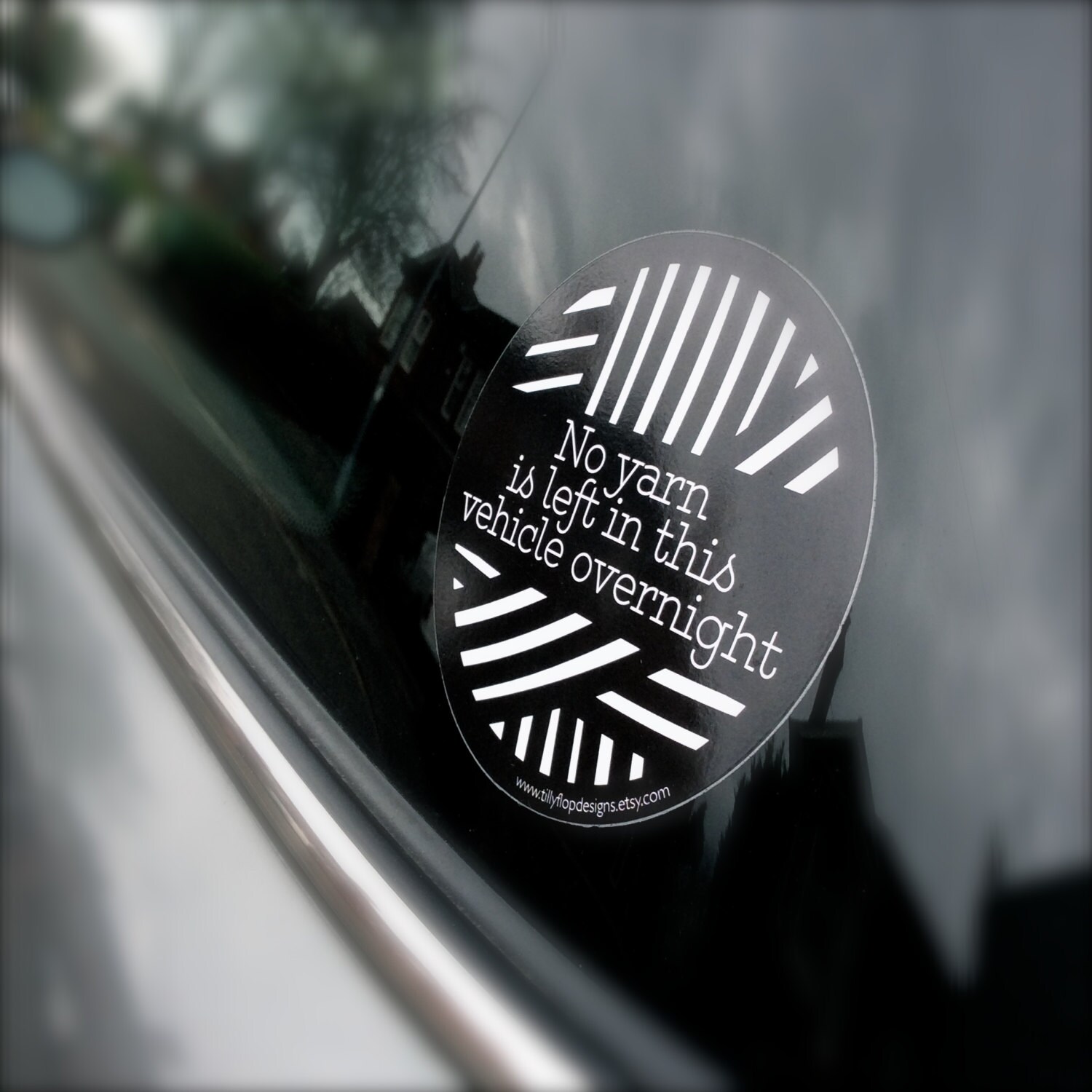 Car Bumper Sticker for Knitter: No Yarn is Left in This - Etsy UK