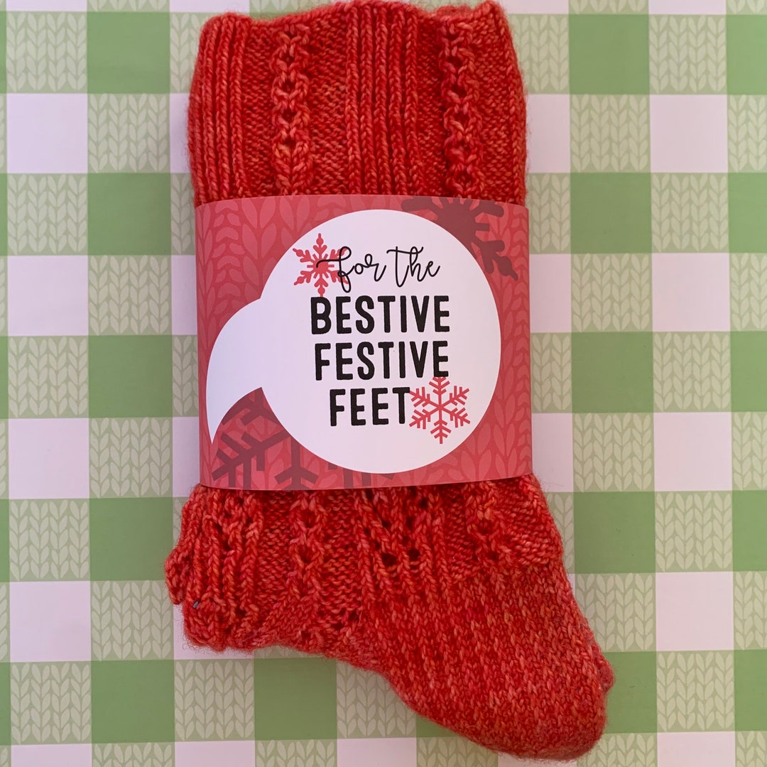 Sock Bands- the Festive Version - for Handmade Socks - Etsy