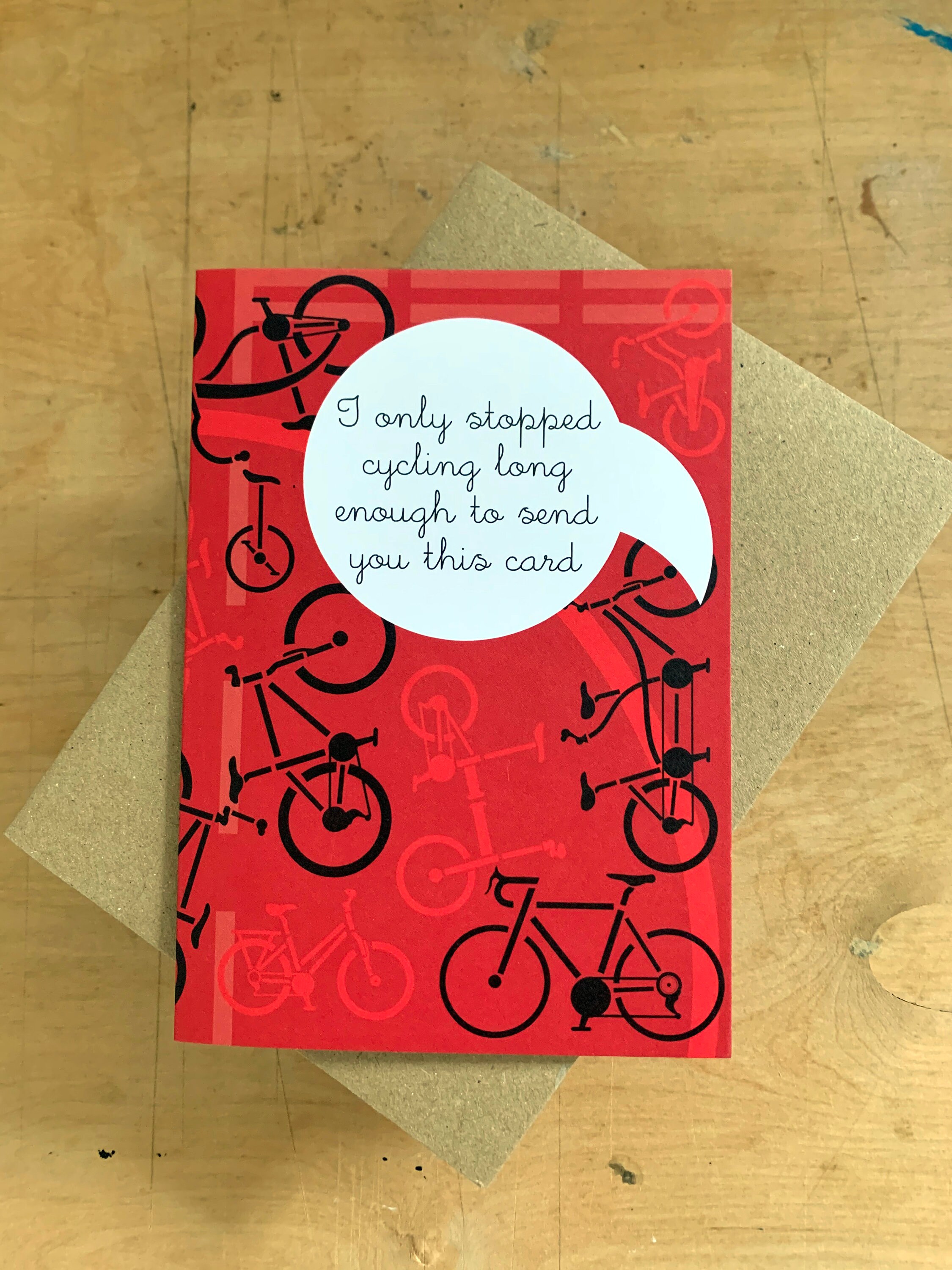Cyclist Greeting Card I Only Stopped Cycling Long Enough to - Etsy