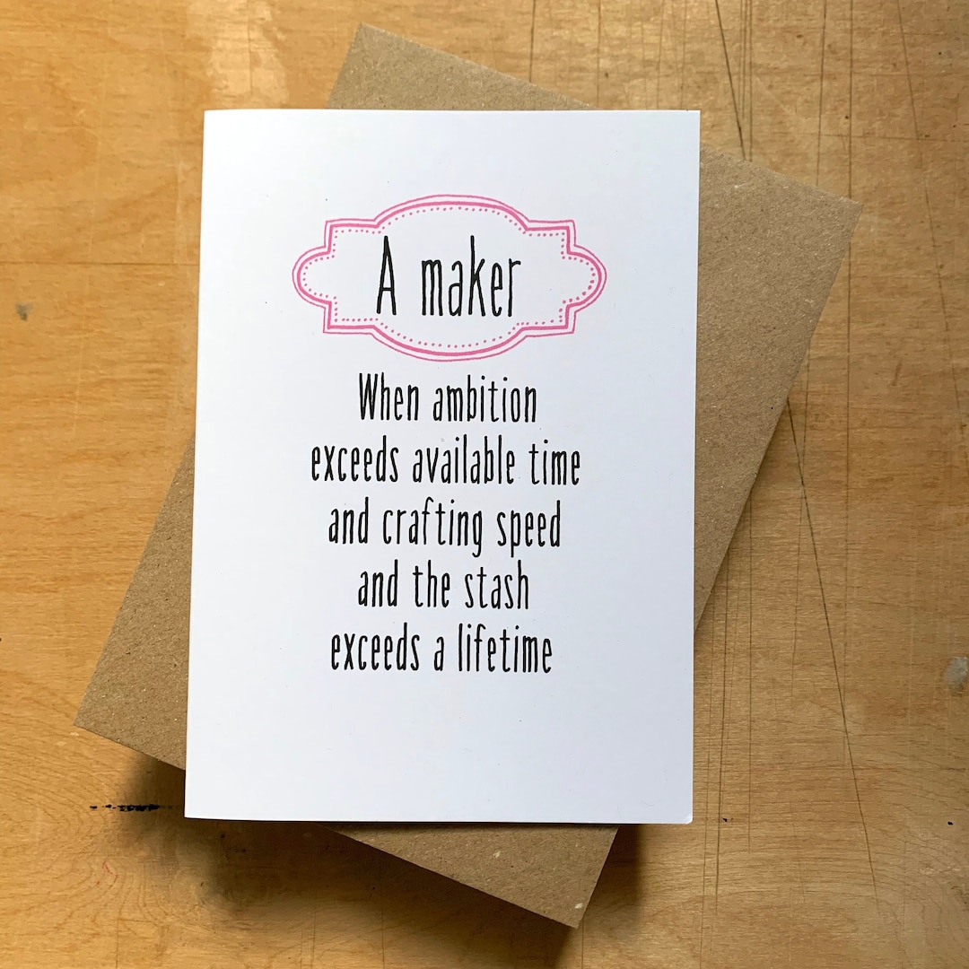 A Maker: Definition Greeting Card - Etsy