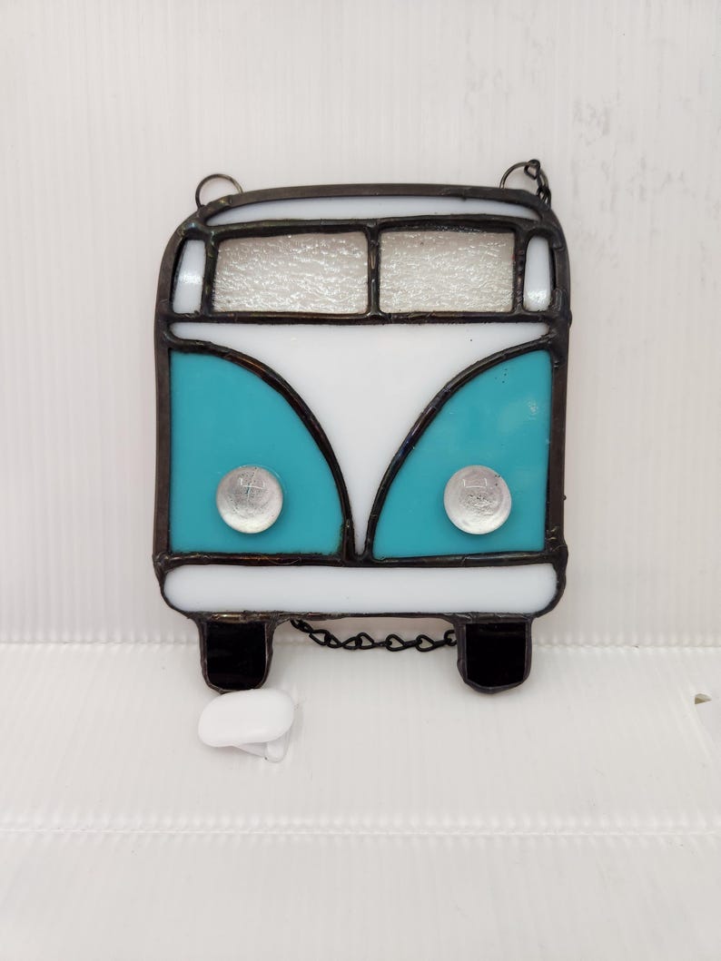 Stained Glass VW Van Art Glass Suncatcher - Etsy