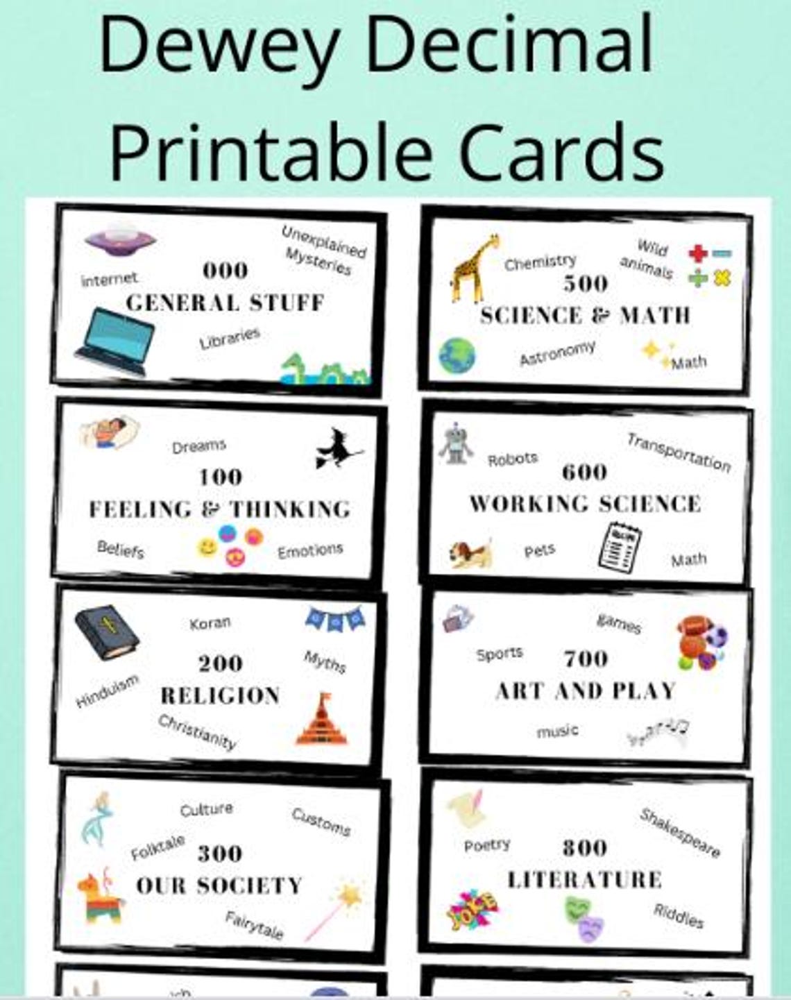 Dewey Decimal Hunt and Guide Activity Lesson - Etsy