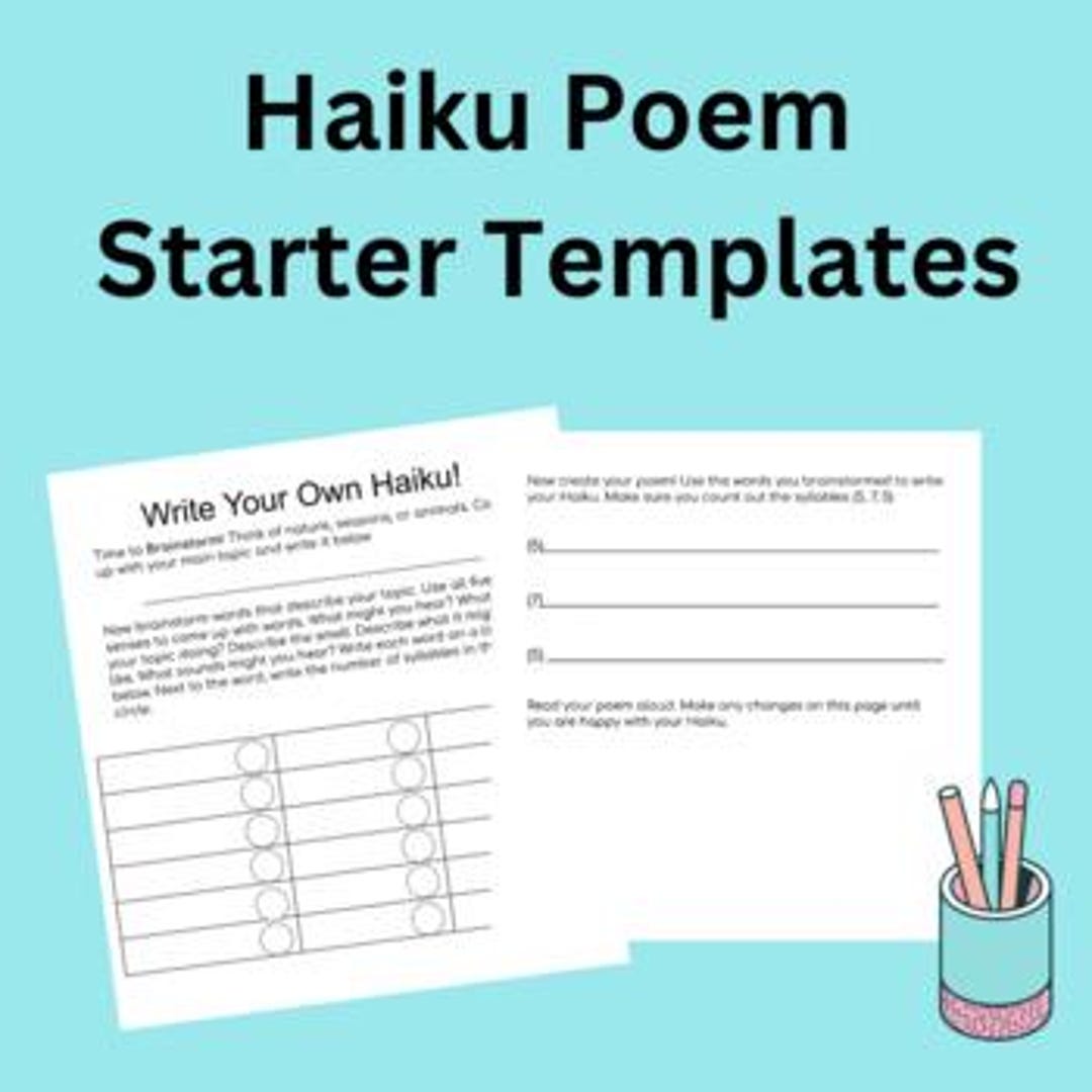 Write Your Own Haiku Poem Template - Etsy