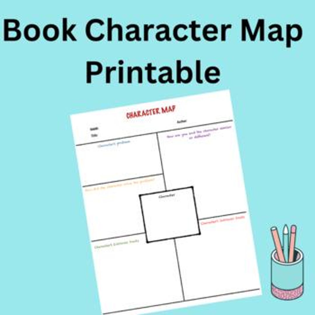 Character Map and Literary Elements Traits Analyze Template - Etsy