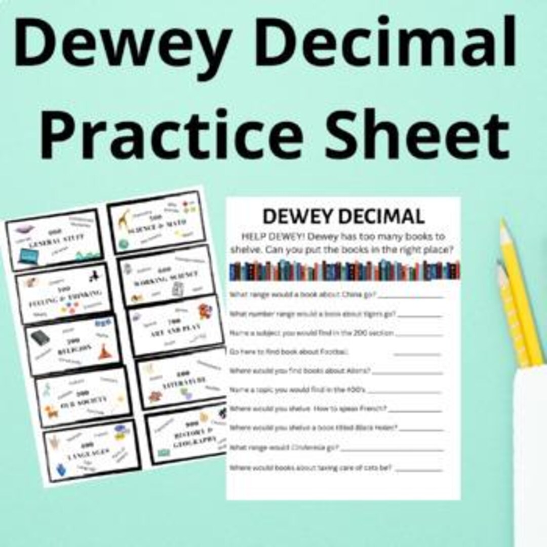 Dewey Decimal Hunt and Guide Activity Lesson - Etsy