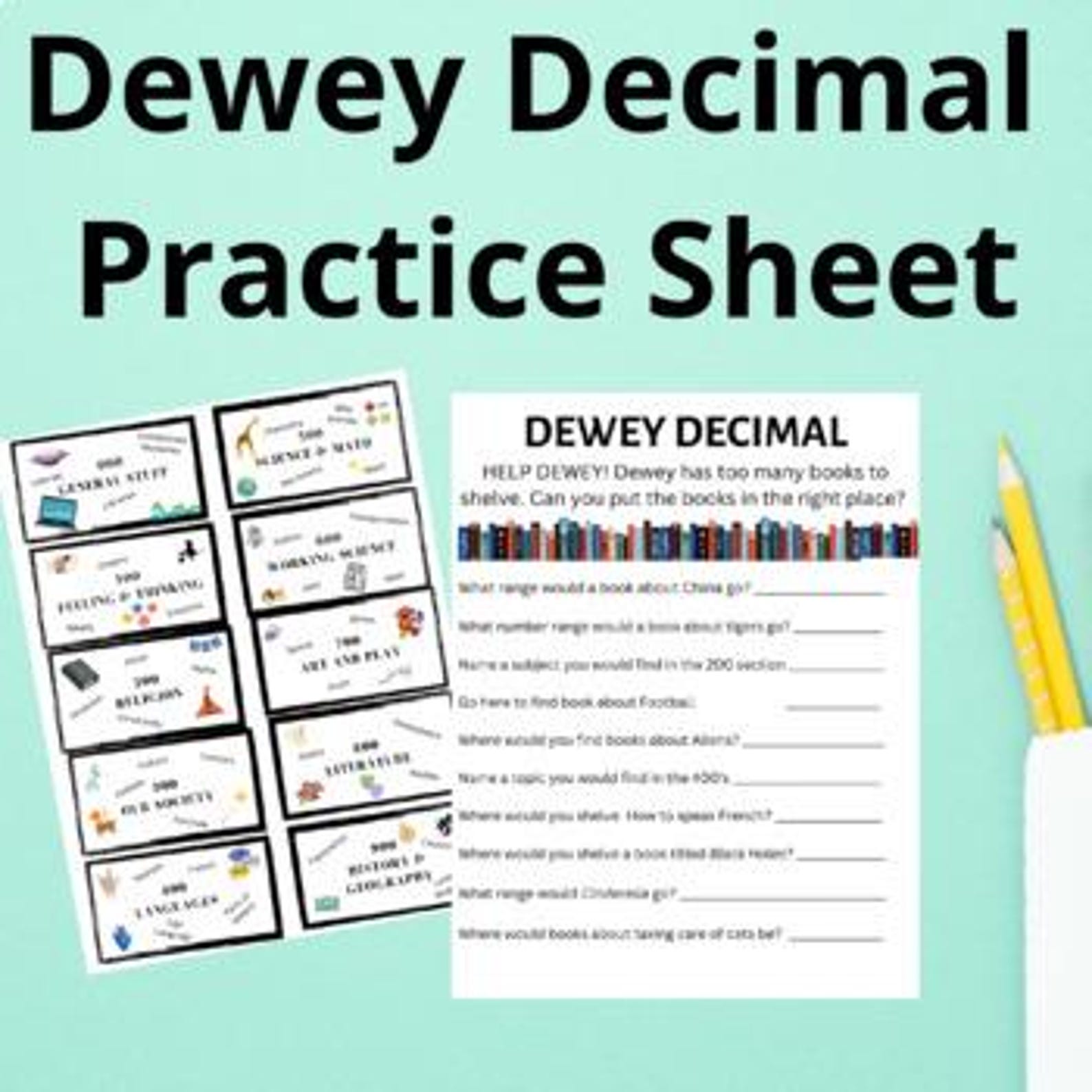 Dewey Decimal Hunt and Guide Activity Lesson - Etsy