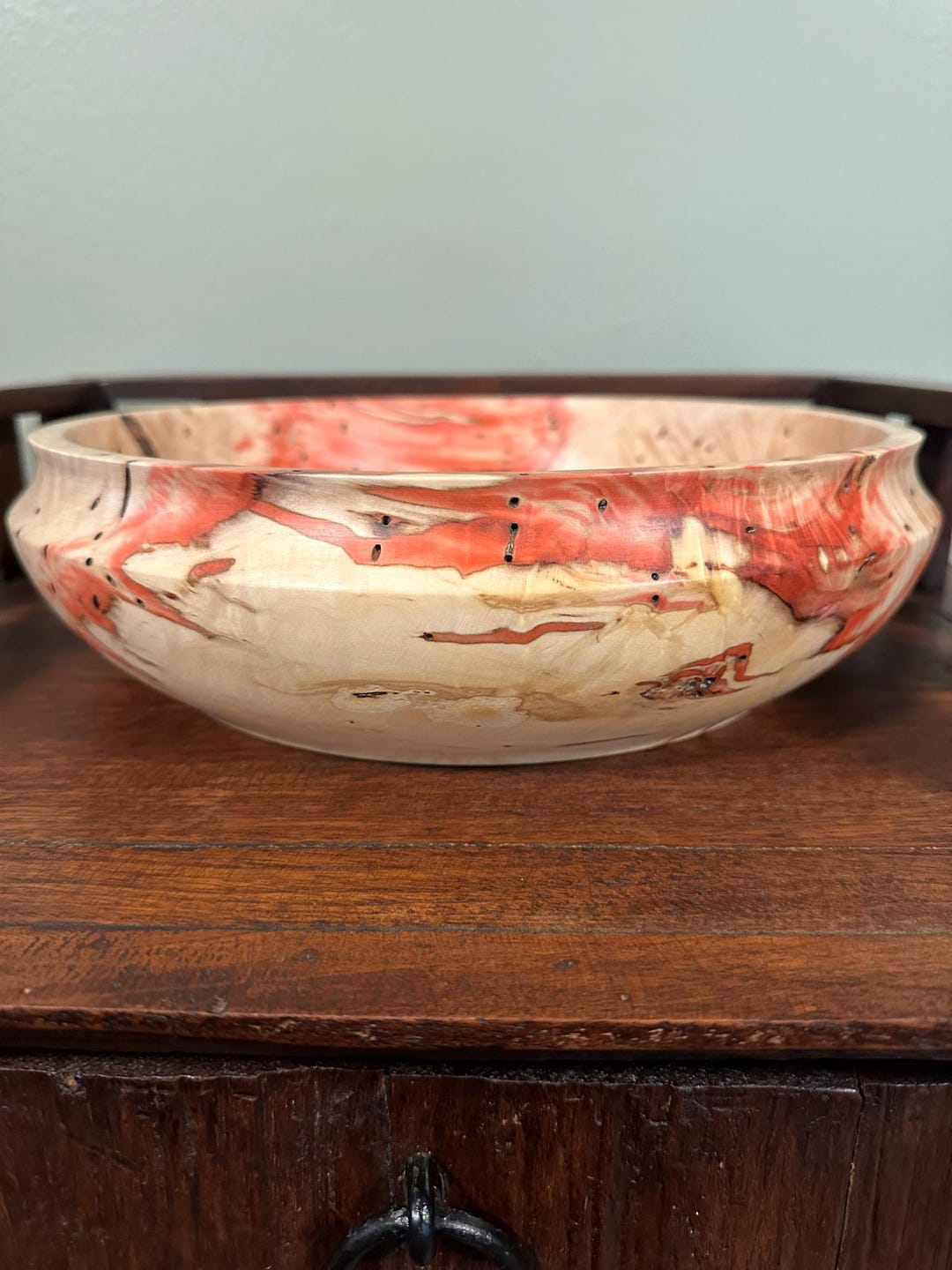 Large Flame Boxelder Hand Turned Bowl - Etsy