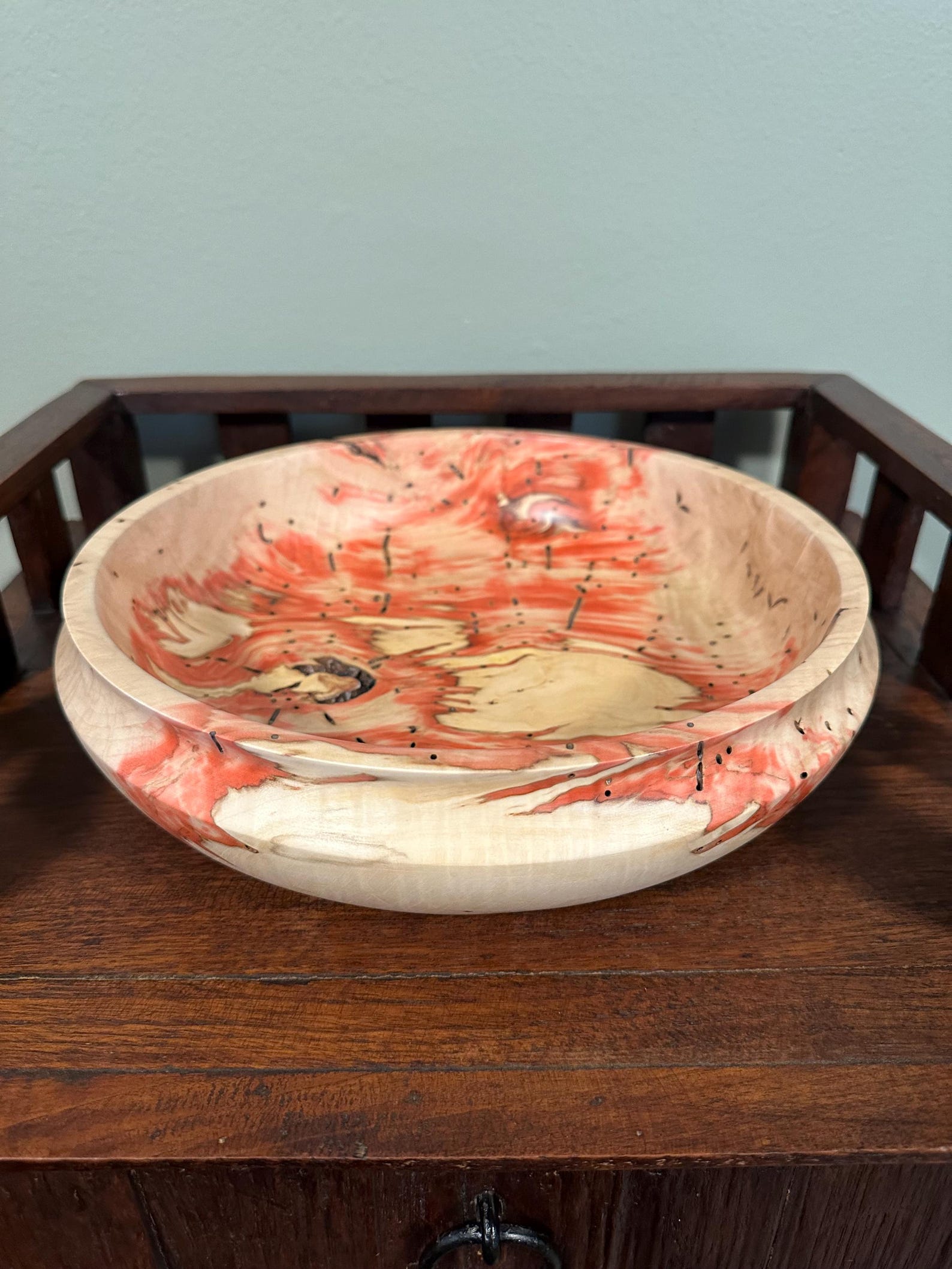 Large Flame Boxelder Hand Turned Bowl - Etsy