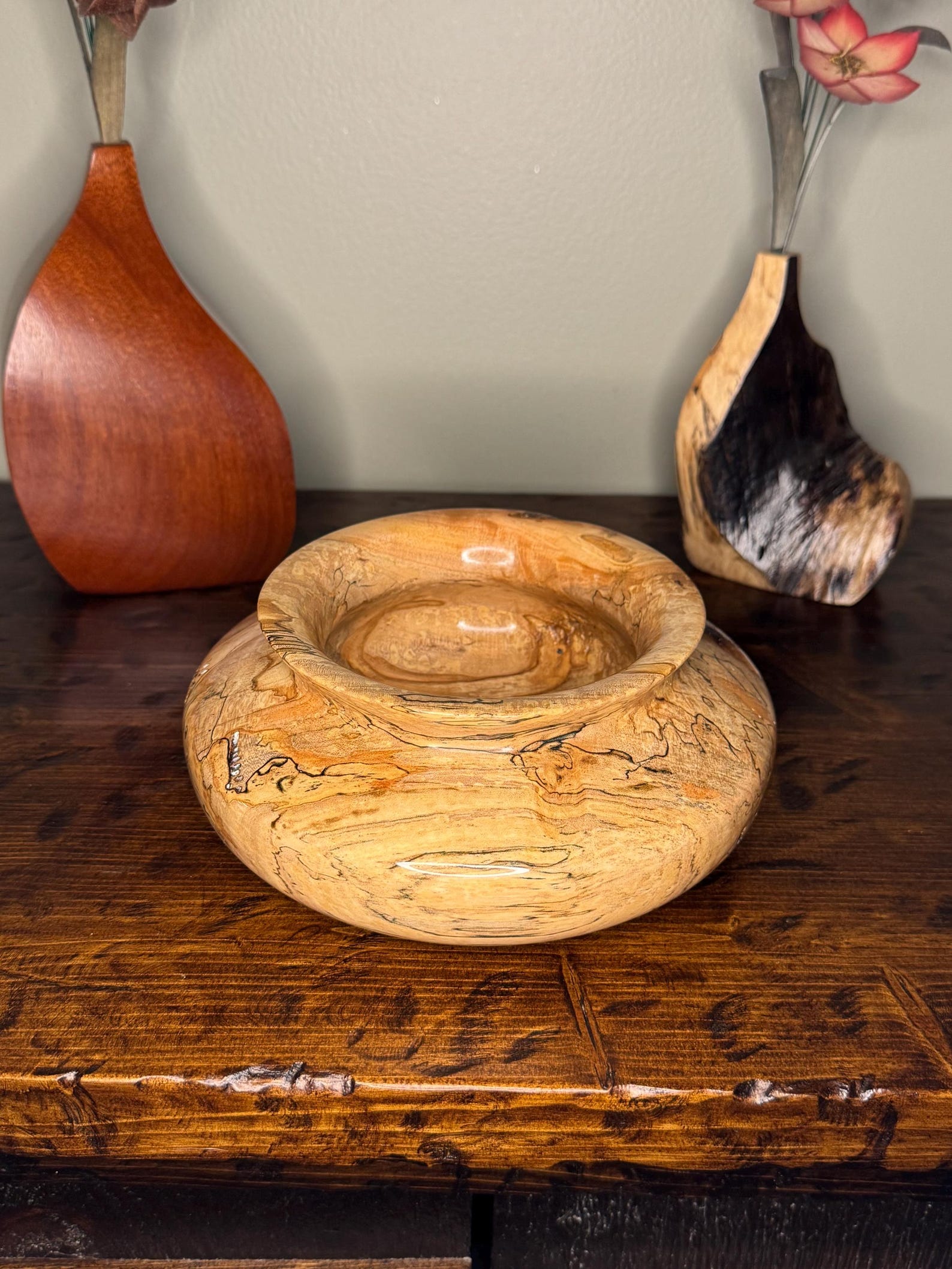 Hand Turned Spalted Maple Wood Decorative Vase - Etsy