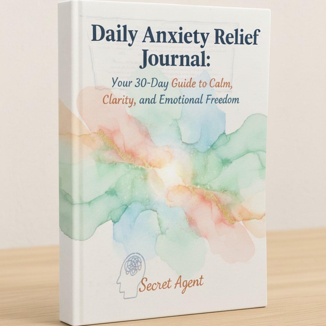 Anxiety Relief Journal Template: 30-day Mental Health Workbook ...