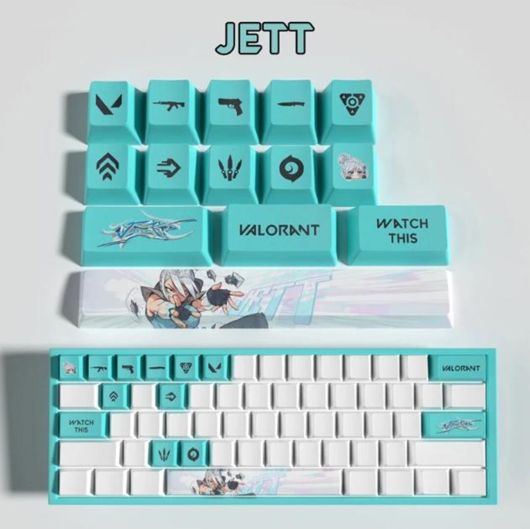 Keycaps Valorant Jett / Variations : 14 Keys, 29 Keys, Full Set ...