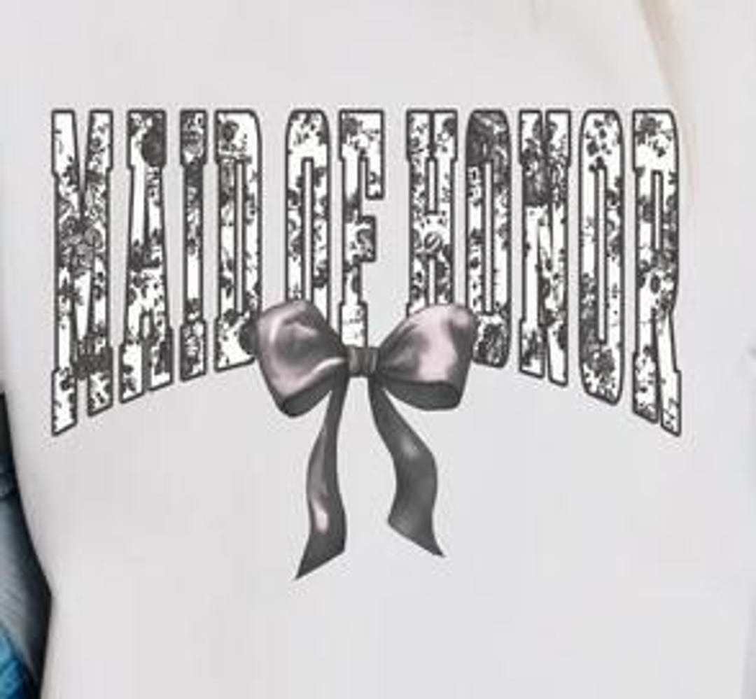 Maid of Honor Lace Letters and Bow - Etsy