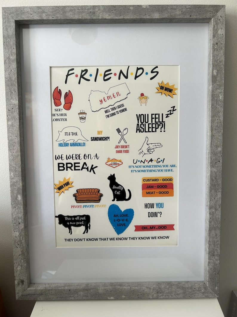 FRIENDS Poster - Friends Merch - Famous Quotes - Etsy