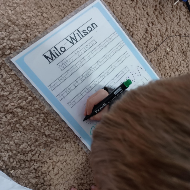 Tracing Practice Sheet- Customizable - Etsy