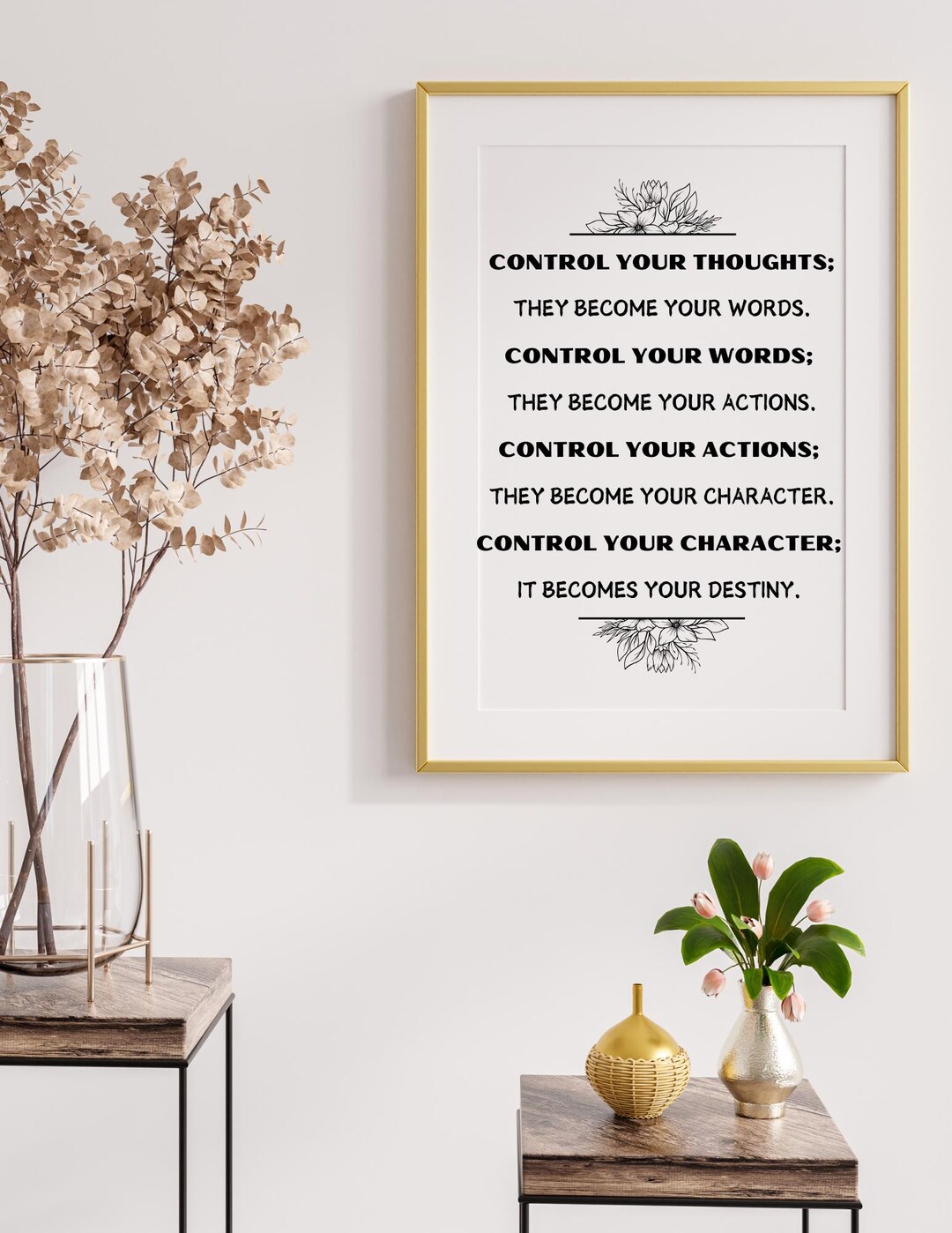 Control Your Thoughts Printable Quote - Etsy