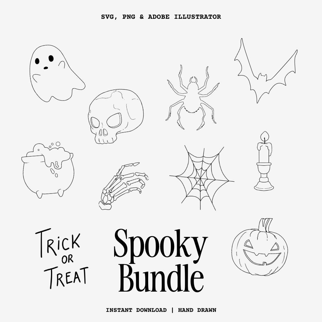 Halloween Clipart Bundle | Halloween SVG | Halloween Illustration Pack ...
