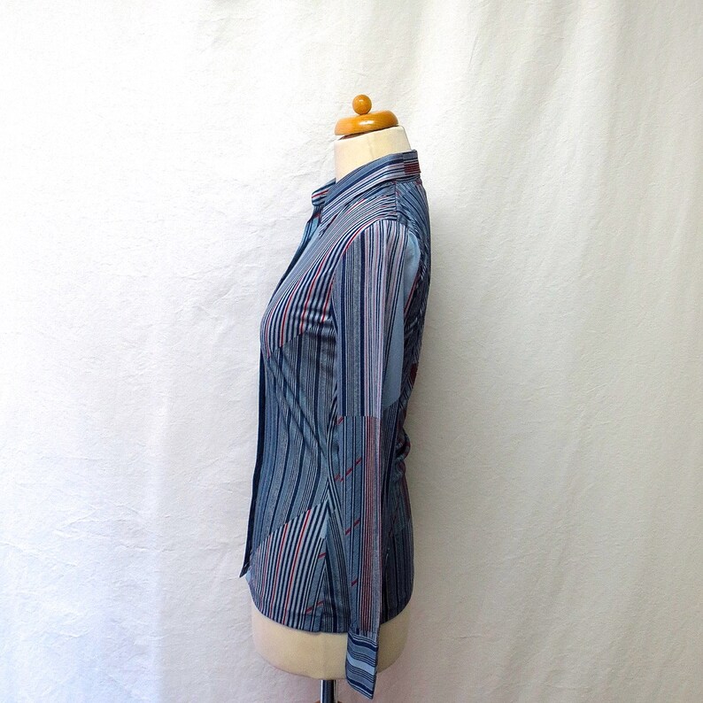 1970s Vintage Huk A Poo Jersey Shirt / Red & Blue Abstract | Etsy