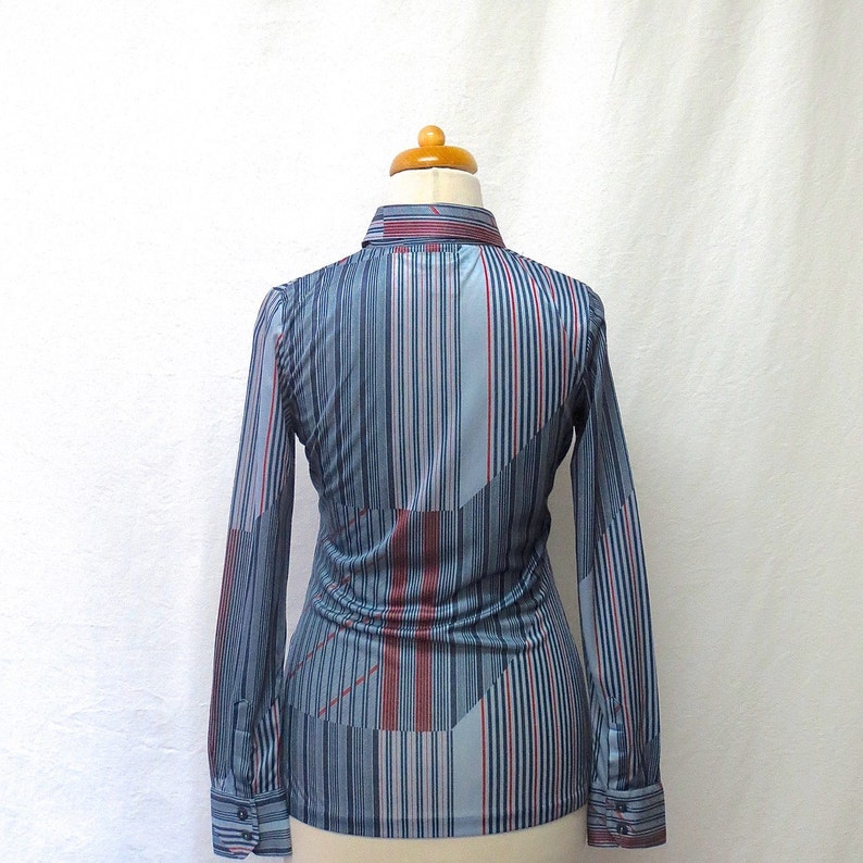 1970s Vintage Huk A Poo Jersey Shirt / Red & Blue Abstract | Etsy