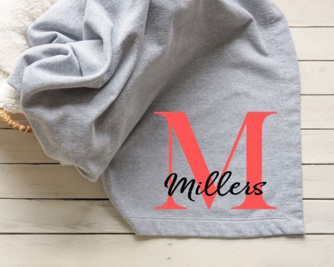 Custom Monogrammed Blankets, Personalized Throw, Name Blankets, Wedding ...