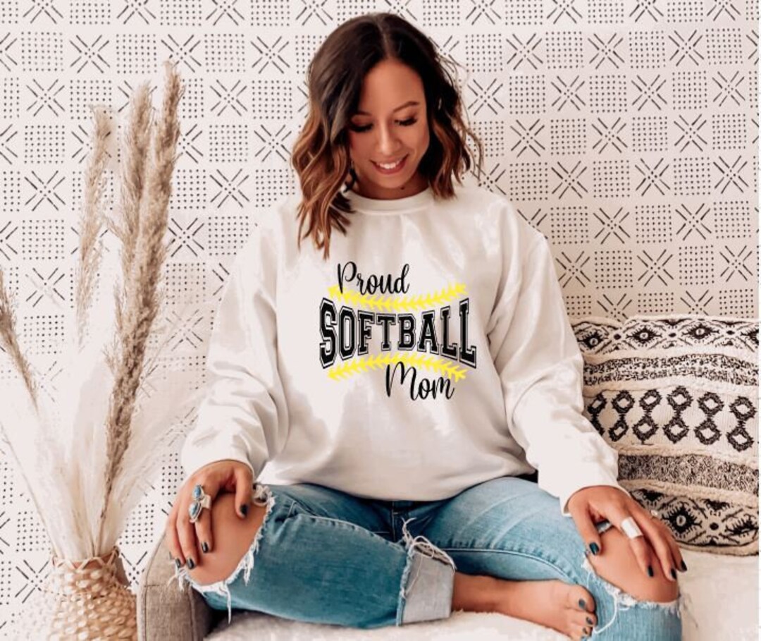 Proud Softball Mom Sweatshirt: Custom Laces Game Day Shirt - Etsy
