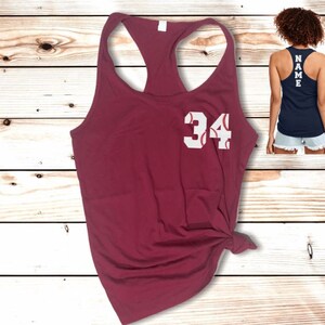 Personalized Baseball Chest Number on Tank Personalized - Etsy