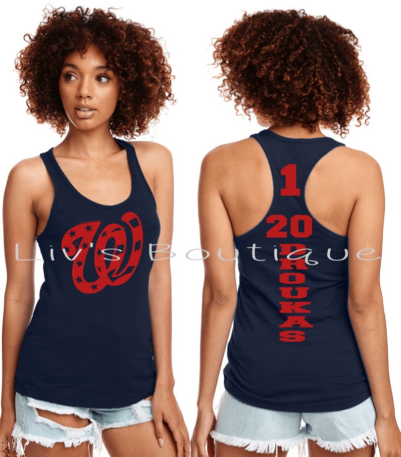 Personalized Baseball Chest Number on Tank Personalized | Etsy