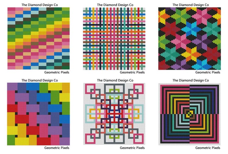 Geometric Pixels by Thestitchpatterns (full Crystal Drills) - Etsy