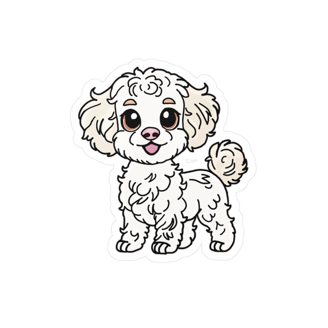 Maltipoo Dog: Kiss-cut Vinyl Decals, Hand Drawn, Dog Breed, Dog Lover ...