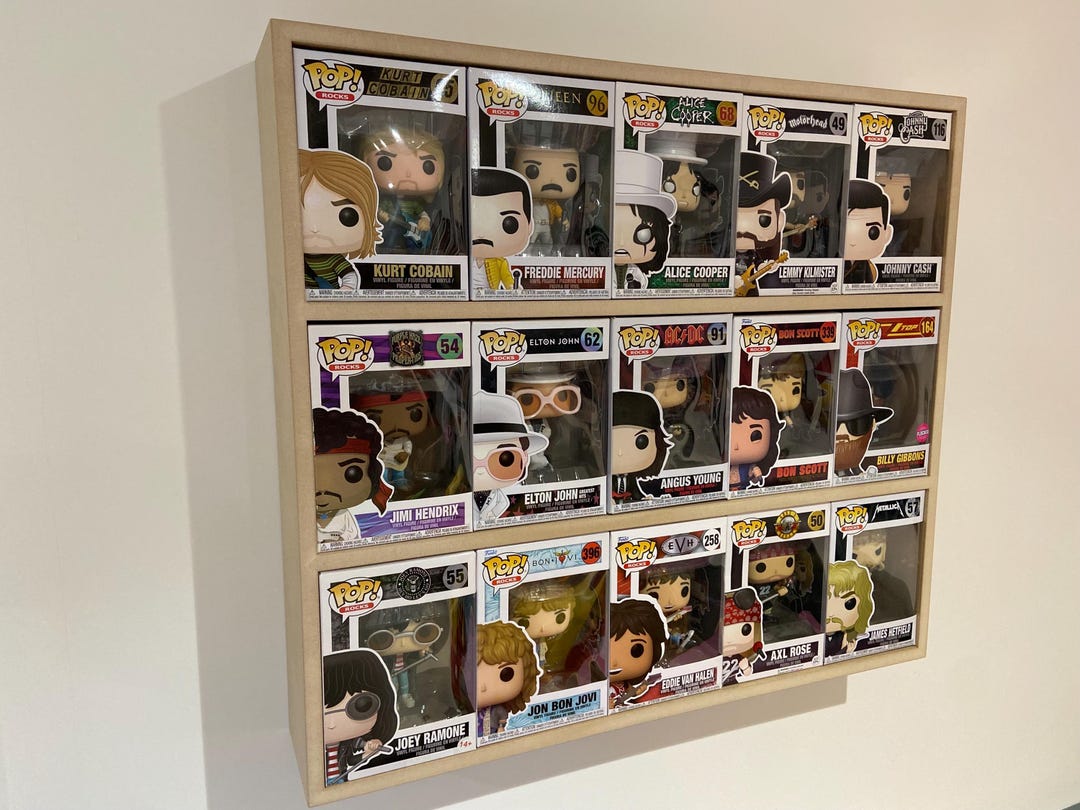 Funko Pop Wall Display Shelf: MDF Storage for 15 Boxed Pops, Comes ...