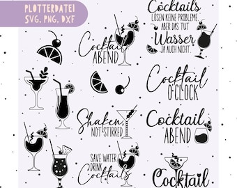 Cocktail SVG Bundle, Cocktail PNG Bundle, Cocktail Clipart, Cocktail ...