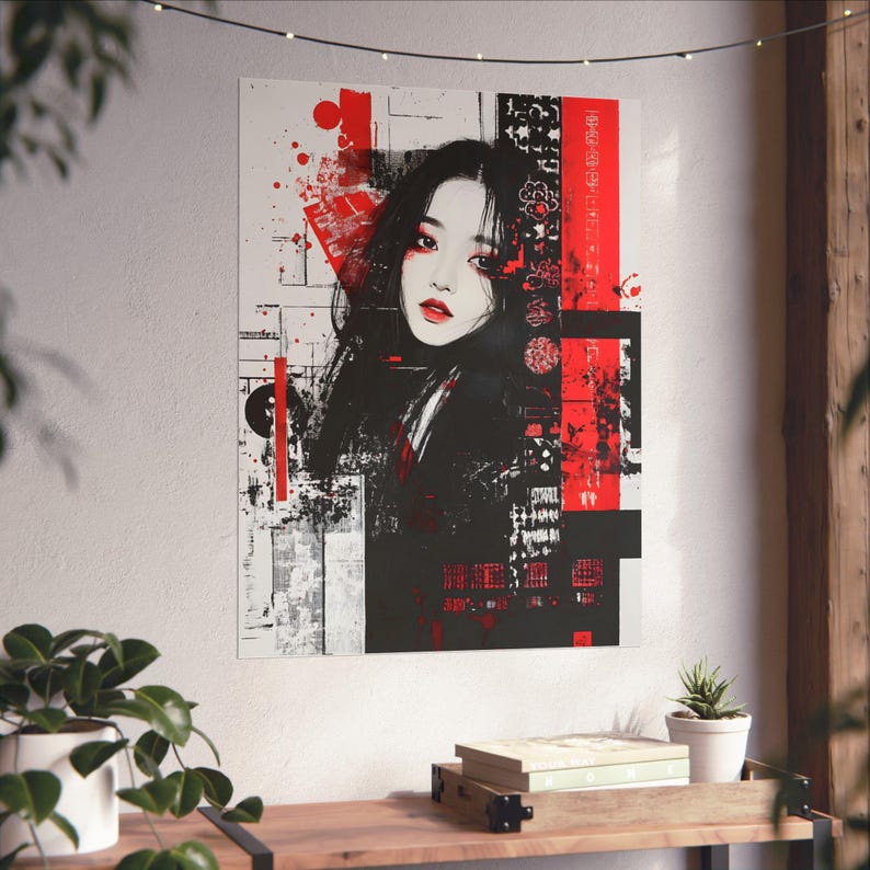 Korean Abstract Posters, Asian Design Wall Art, Matte Vertical Prints ...