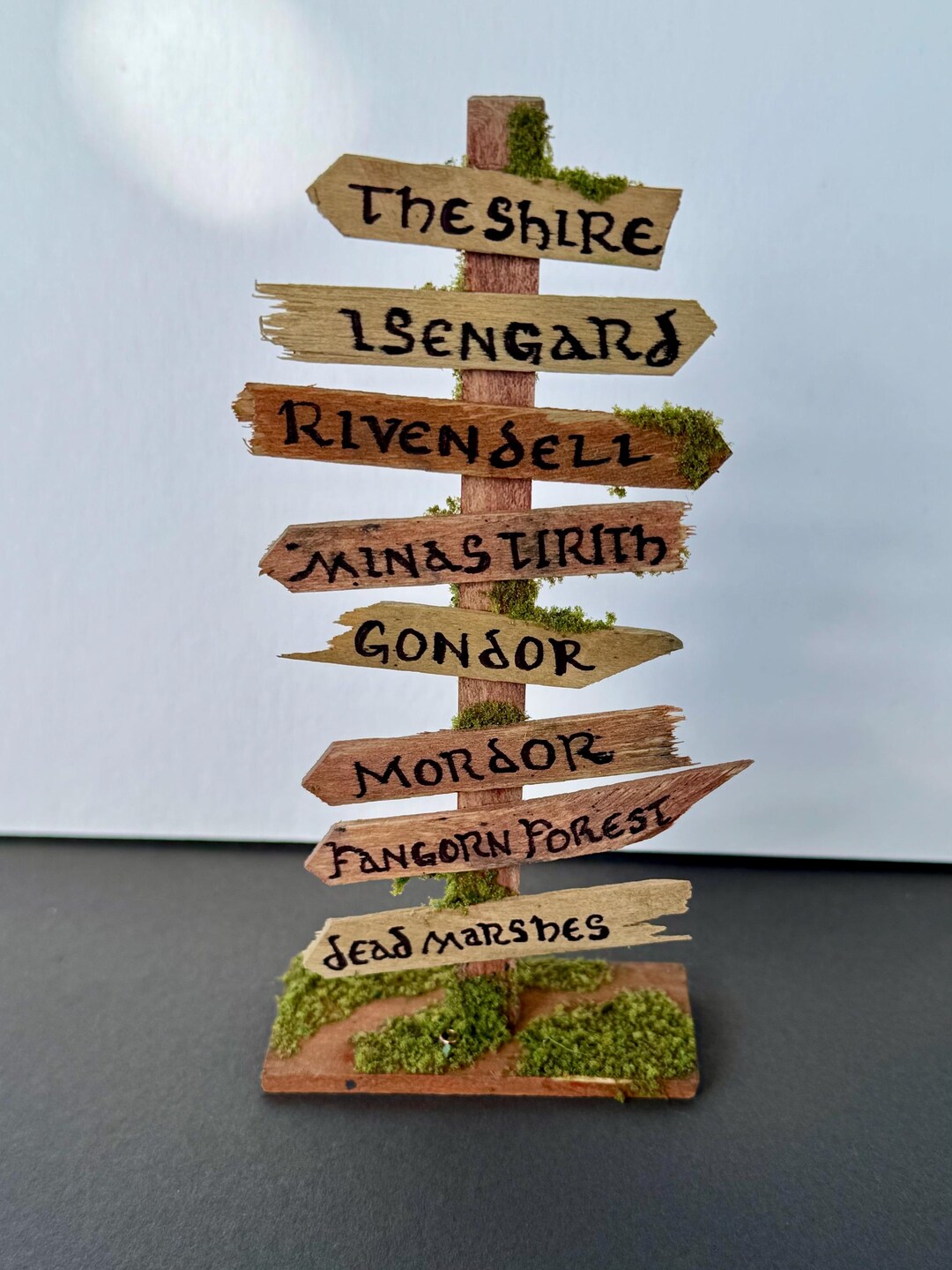 Miniature Movie Road Sign- Lord of the Rings 1:12 - Etsy