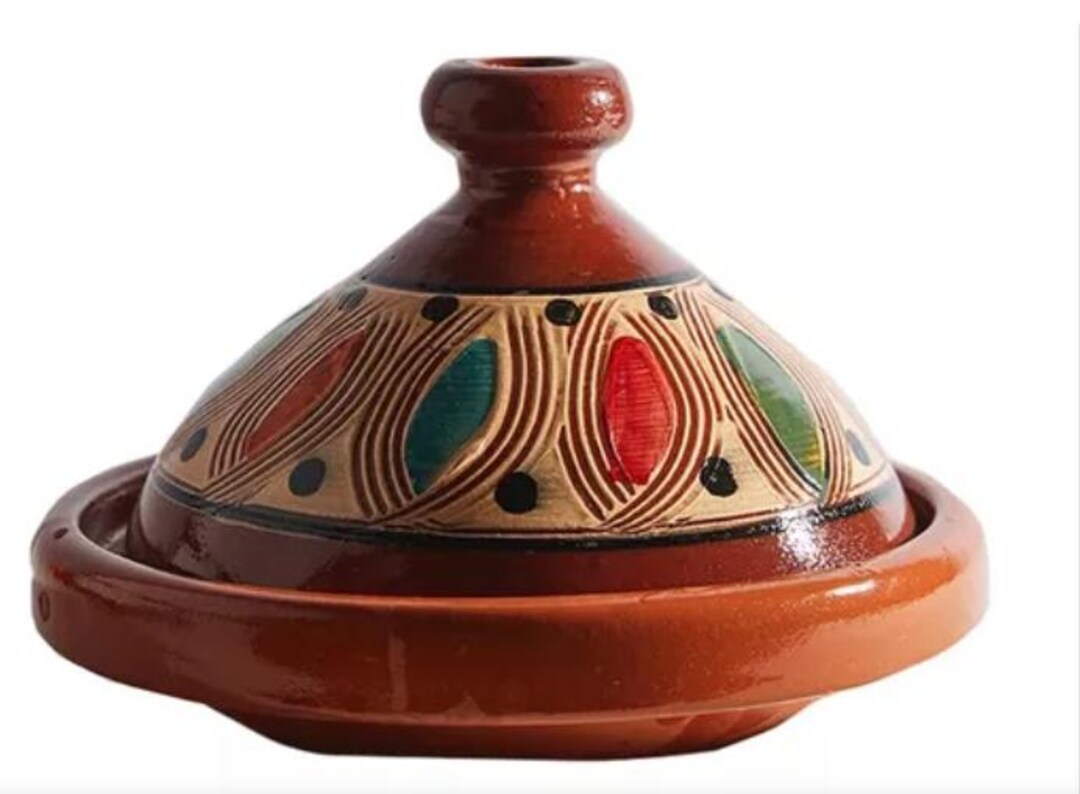 Ceramic Tajine With Drawing - Etsy