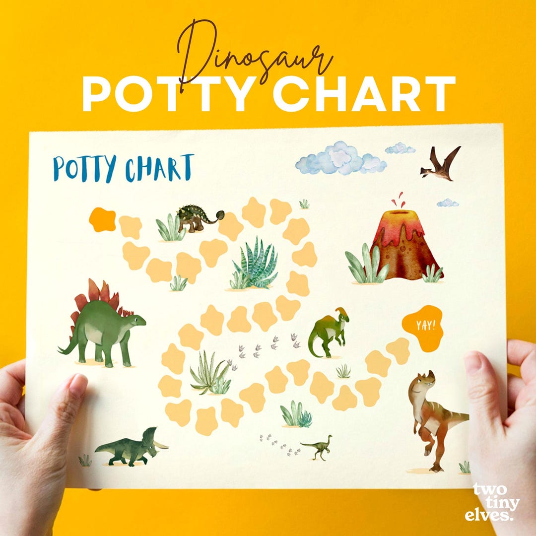 Dinosaur Potty Training Chart | Printable Reward Tracker | Instant ...