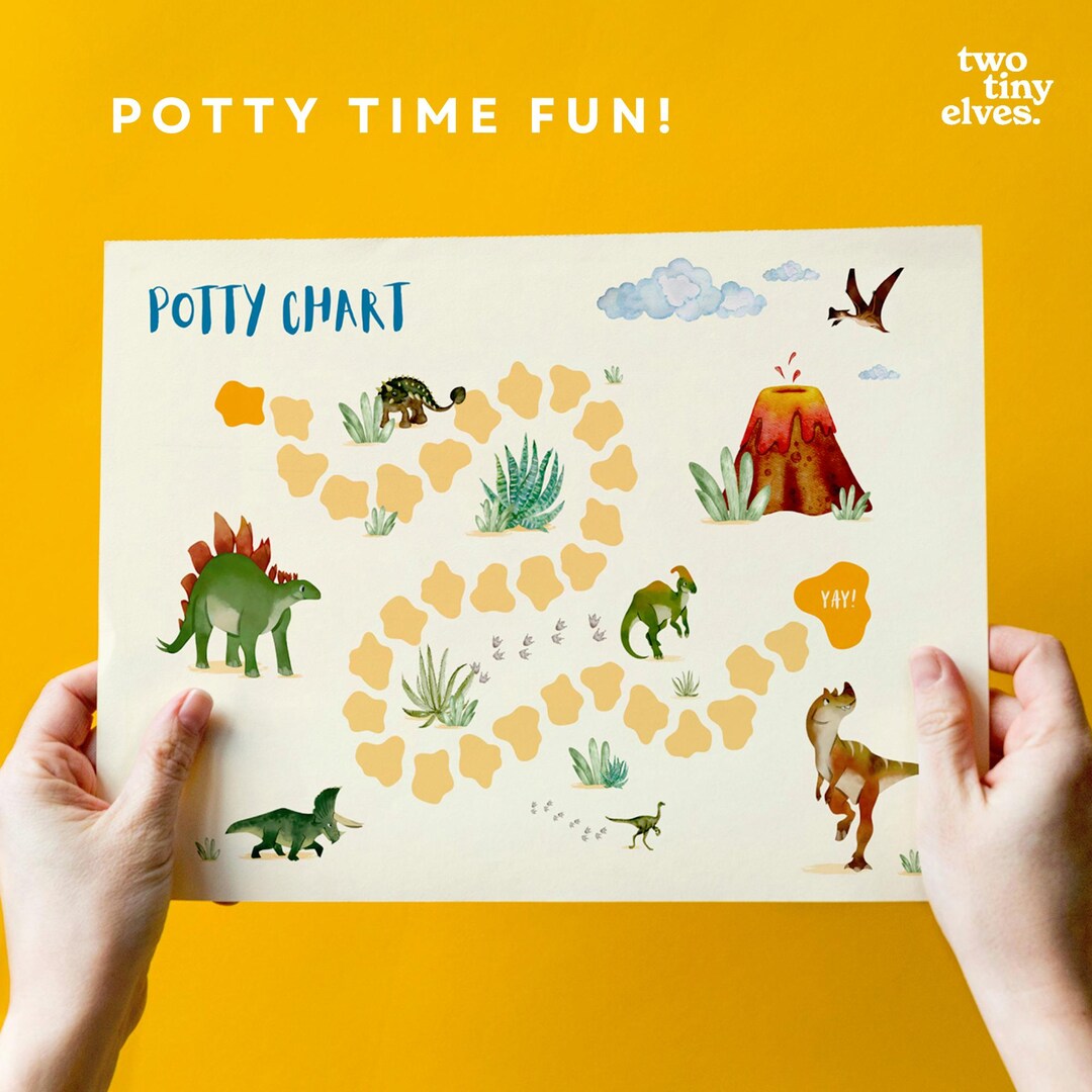 Potty Training Chart | Dinosaur Theme | Printable | Instant Download - Etsy